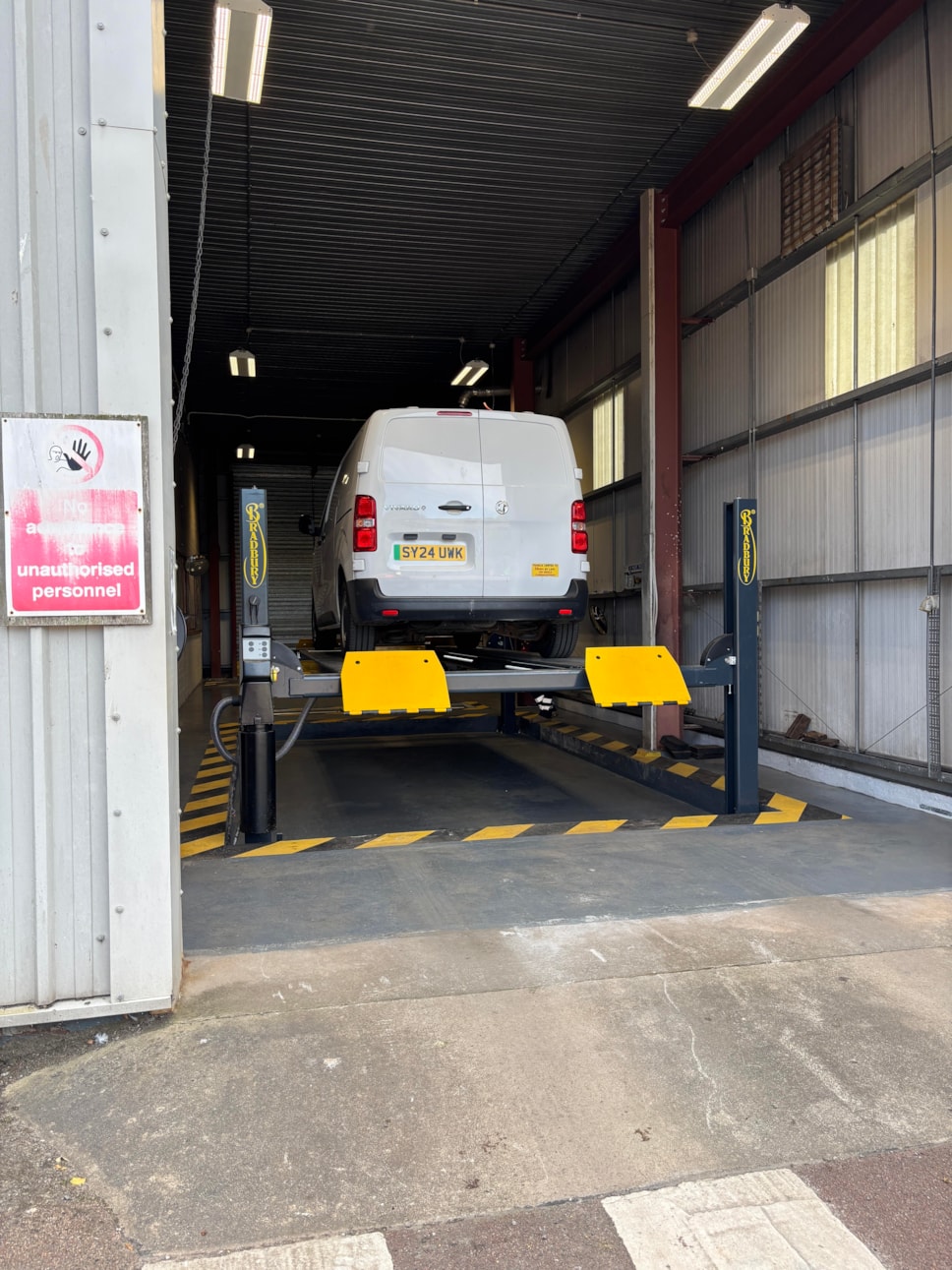 MOT Bay upgrade with van | Moray Council News