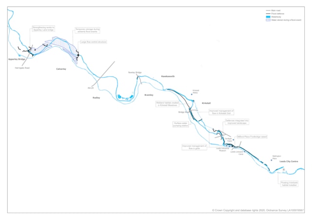 Leeds Flood Alleviation Scheme Phase 2 river works map Leeds Flood Alleviation Scheme Phase 2 river works map