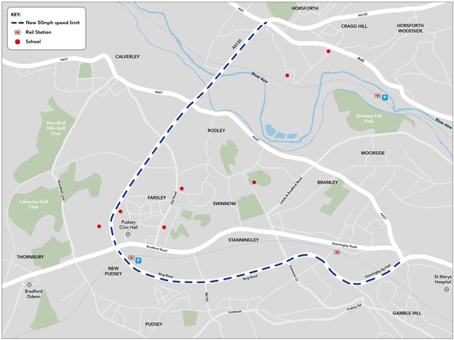 50mph speed limit map