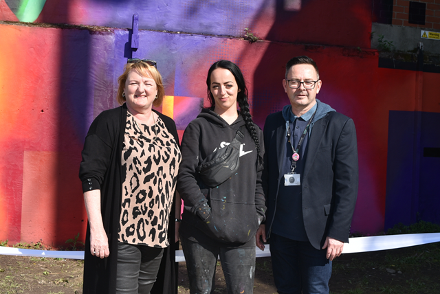 Simon Hodgson, Head of Safer Leeds, Harriet Wood, graffiti artist, and ...