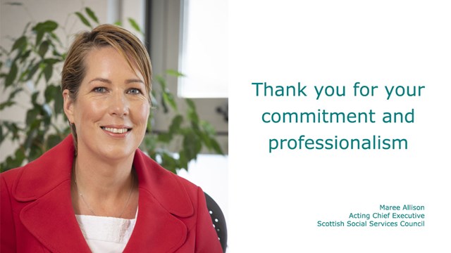 Thank you for your commitment and professionalism