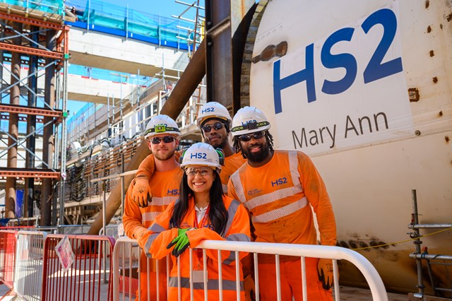 Section Engineer pictured with Tunnelcraft apprentices in front of the ...