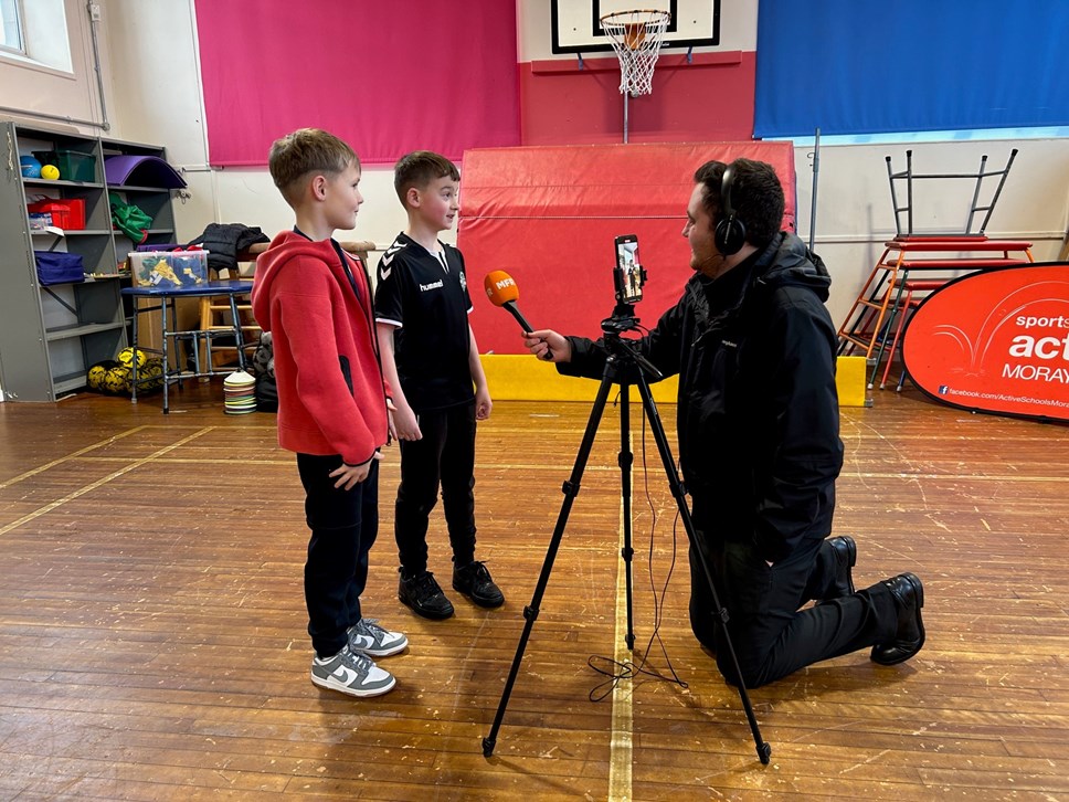 Buckie Thistle Cluny Primary P5 interview | Moray Council News
