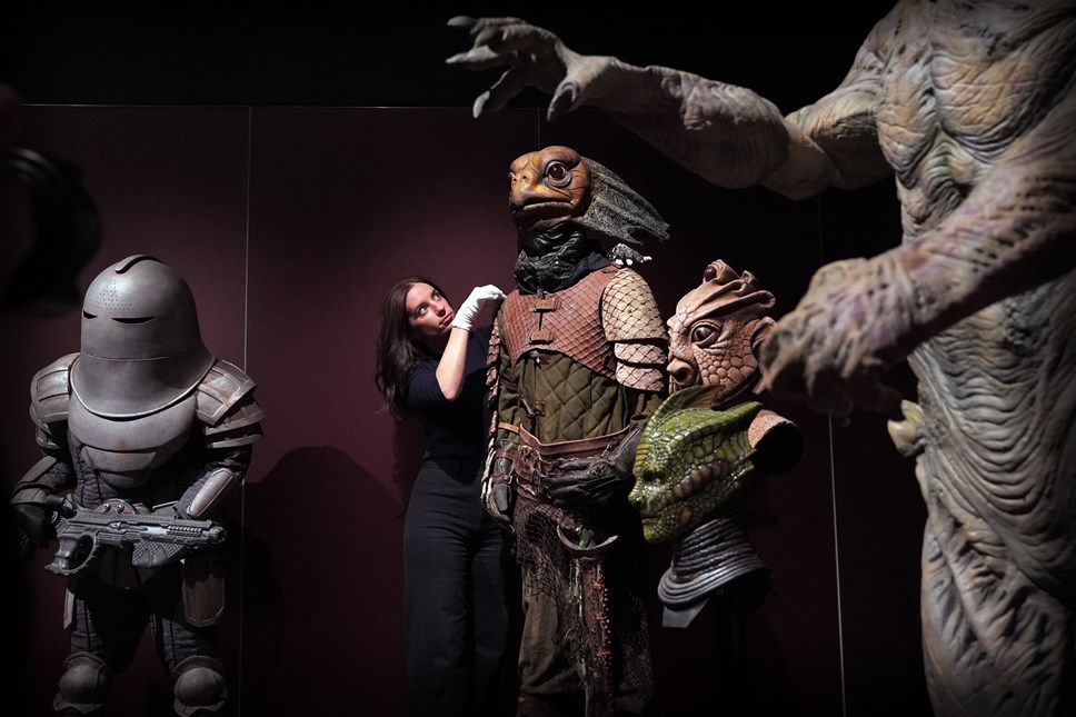 2. Staff member Alice Wyllie with Doctor Who costumes. Image © Stewart ...