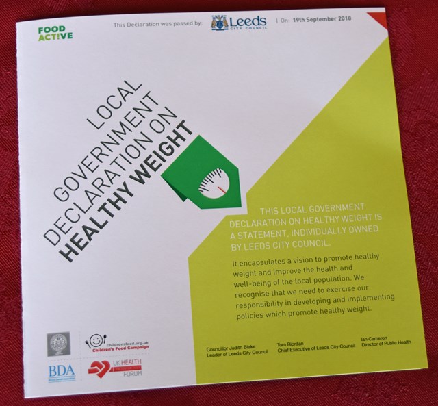 Healthy Weight Declaration to underpin citywide work